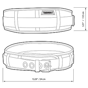 ToughBuilt - Padded Work Belt - Heavy Duty, Deluxe Premium Quality, Durable - Adjustable Size - (TB-43A)