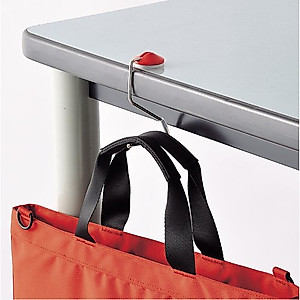 LIHIT LAB Lightweight Purse Hanger for Table, Bag Hanger, Purse Holder, Desk Hook for Gym, Restaurant, Office, Holds up to 11 pounds, 4" x 2'', Black (A7595-24)