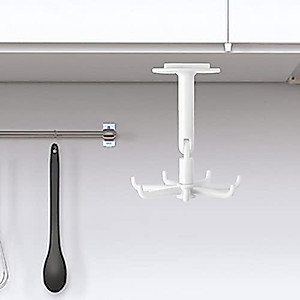 Colcolo 7 Claw Storage 60 Degree Rotation Hangers for Living Room, Office Umbrella Cabinet, White