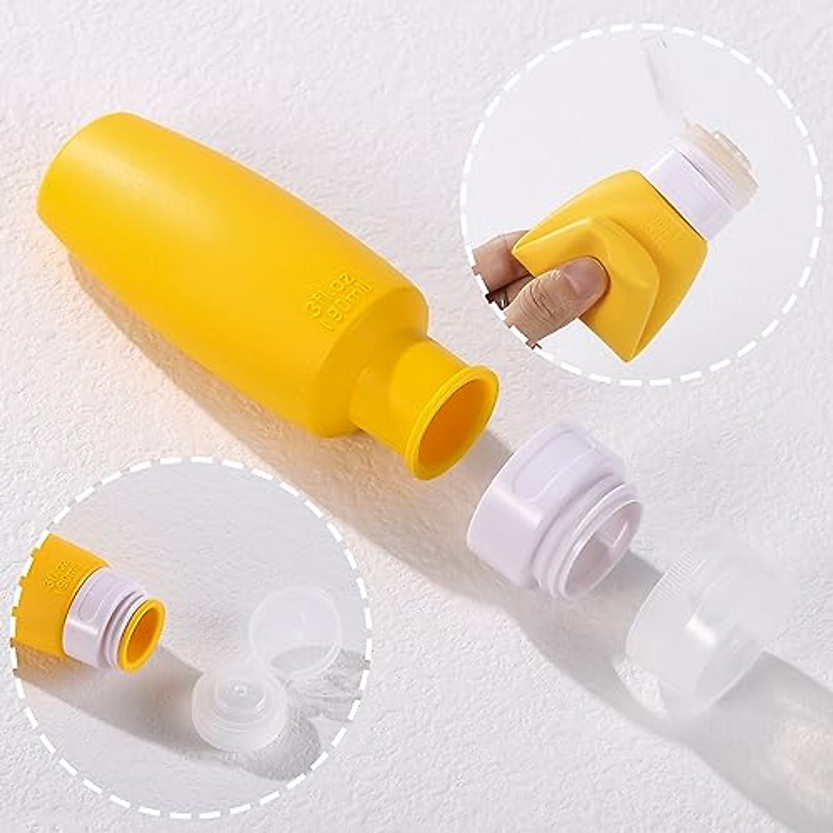 LIYUABU Silicone Travel Bottles for Toiletries,Tsa Approved 3oz Portable Refillable Travel Bottles,Leak Proof BPA Free Squeezable Travel Size Containers Accessories with Toiletry Bag（4Pack Red）