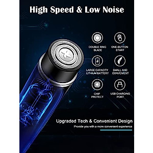 Taanimo Electric Razor Mini Shavers, Portable, USB Rechargeable, Perfect for Travel and Touch-ups, Unisex Electric Razor for Men and Women, Black, 1.0 Count