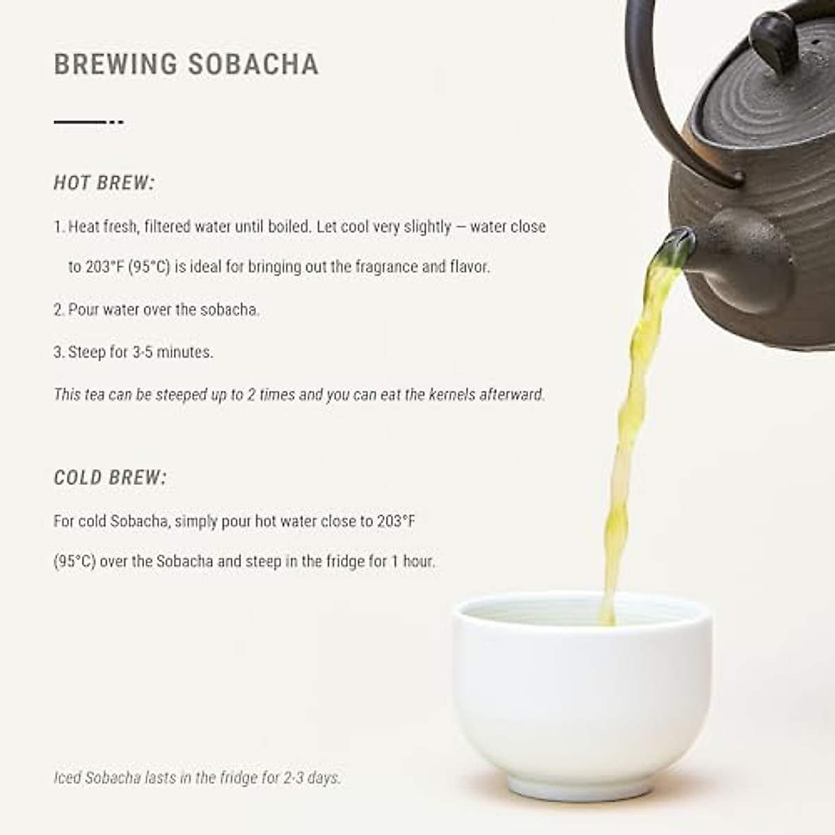 Senbird Organic Sobacha - Japanese Soba Buckwheat Tea - From Hokkaido, Japan - Loose Leaf Tea in Airtight Tea Tin (3.5oz/100g)