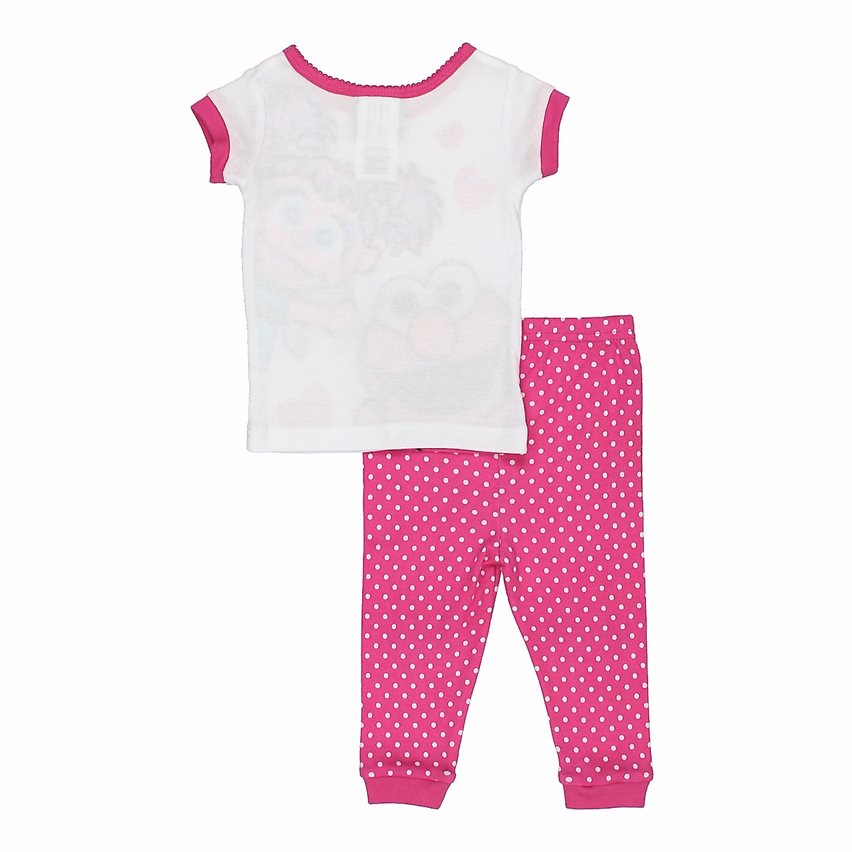 Sesame Street Elmo and Abby Cadabby Toddler Girls Cotton Pajamas Set (2T, Elmo Abby Pink)