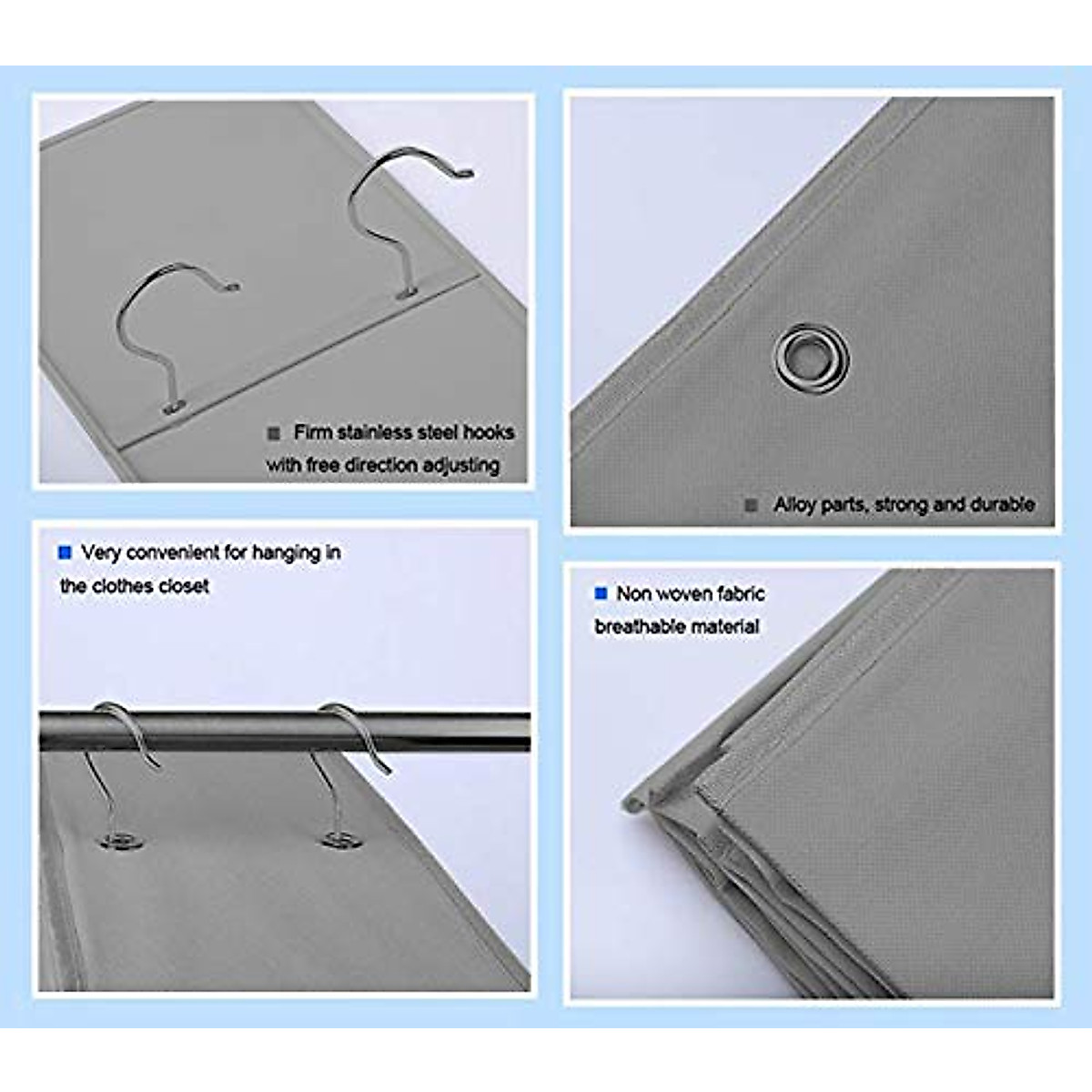 kindabigdeal Hanging Purse Handbag Organizer Wardrobe Closet Organizer Nonwoven 10 Pockets Hanging Closet Storage Bag for Homewares and Accessories