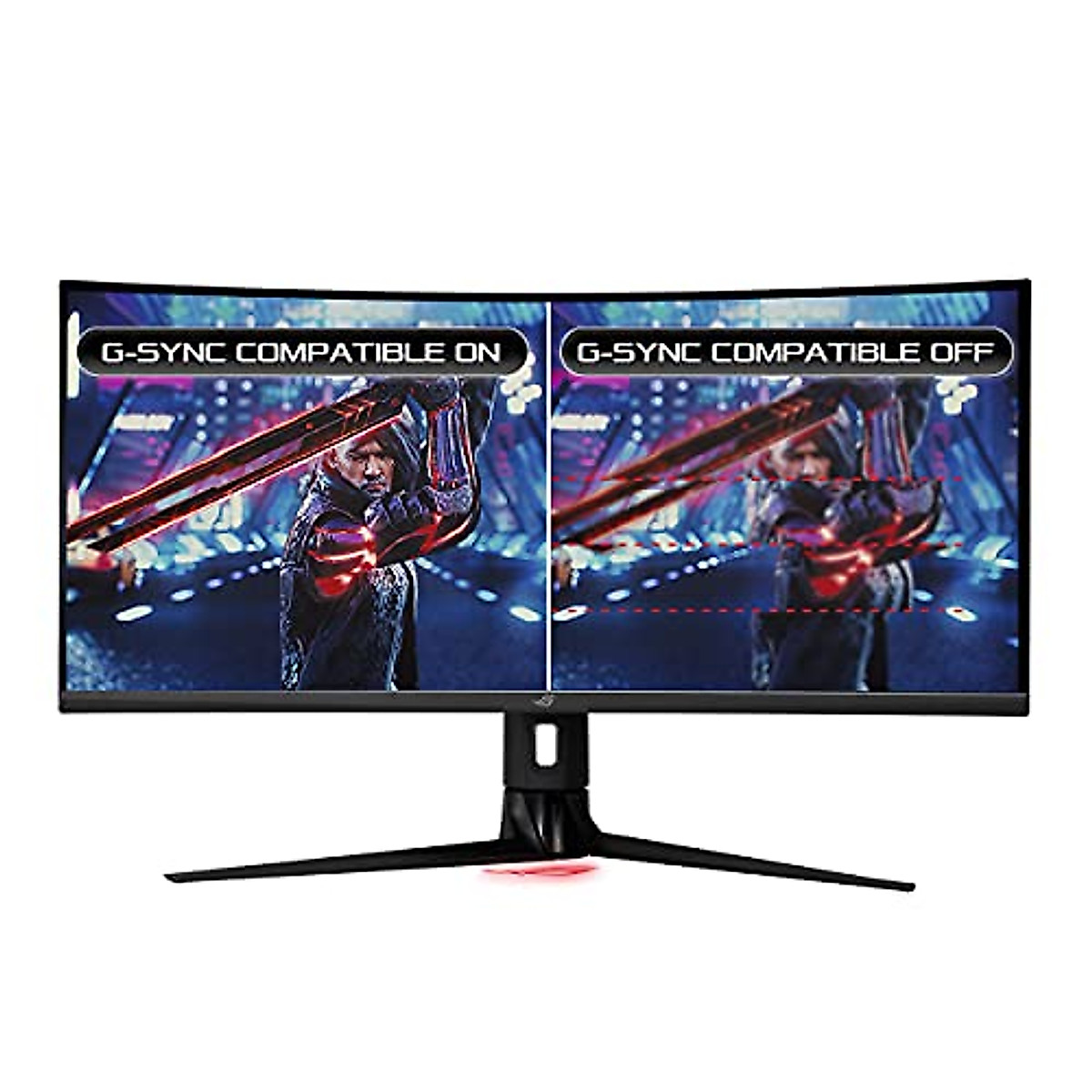 ASUS ROG Strix 34” Gaming Monitor (XG349C) - UWQHD (3440 x 1440), 180Hz, 1ms, Extreme Low Motion Blur Sync, 135% sRGB, G-Sync Compatible, DisplayHDR 400, Eye Care, USB-C, DisplayPort, HDMI, Black