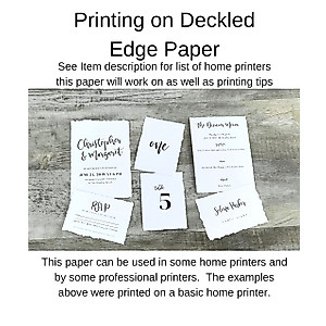 Blank Deckle Edge Sheets, 135#/290gsm, Soft White, 100% Cotton Rag, Cold Pressed, Acid Free & Archival Hand Torn Watercolor Paper (8x10 inch Sheets Only, Set of 24)