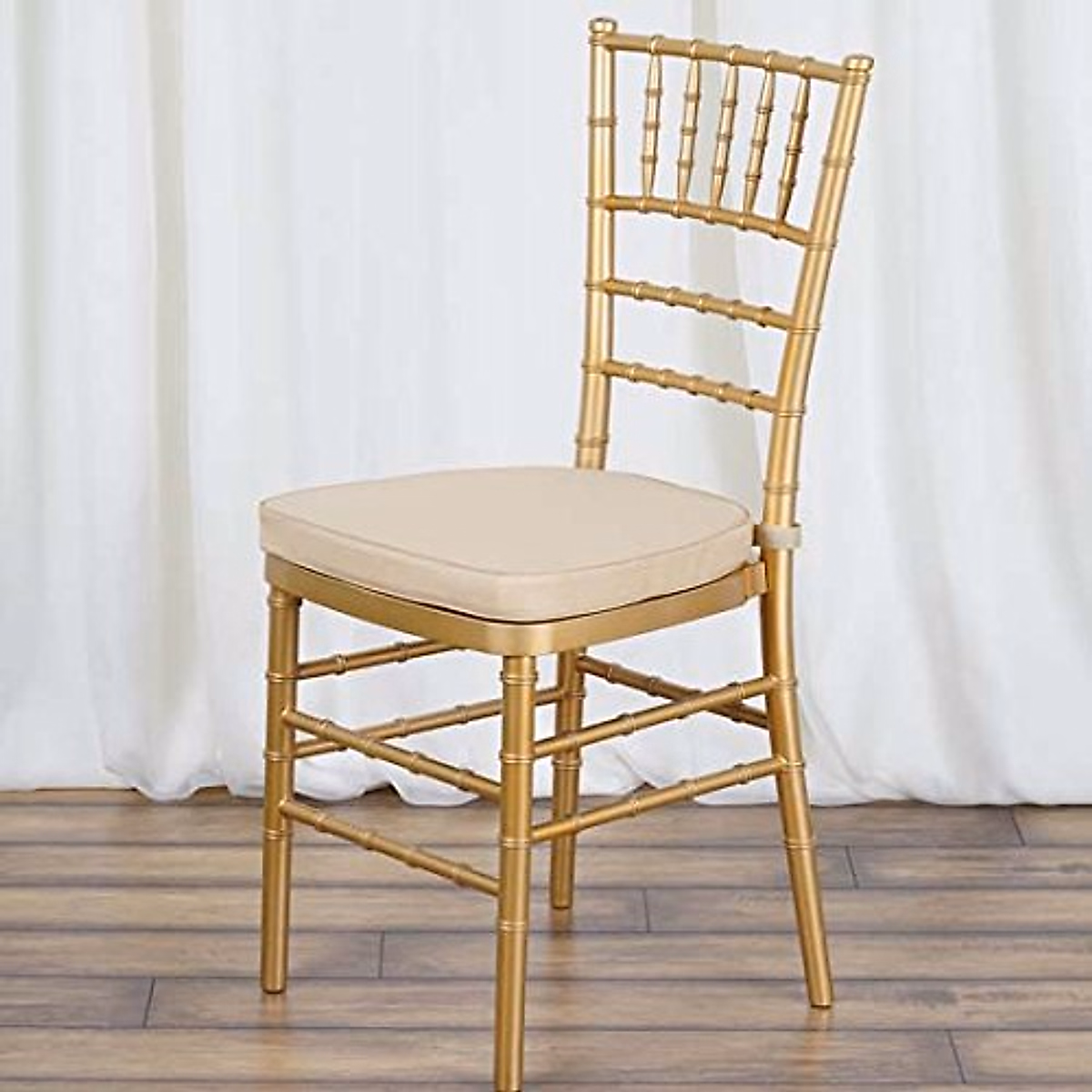 TABLECLOTHSFACTORY Gold Chiavari Chair Cushion for Wood Resin Chiavari Chairs Party Event Decoration - 2" Thick