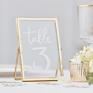 Ginger Ray Gold Free Standing Wedding Table Number Frame – 10cm x 15cm