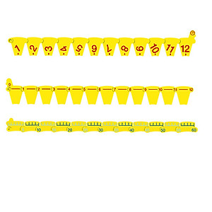 Learning Resources 92905 hand2mind 24 Hour Number Line Clock Classroom Set