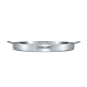 Concord Large Stainless Steel Convexed Comal Coza, 21.25" Mexican Discada (21.25)