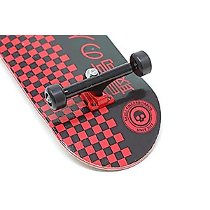 Skull Fingerboards Japan Red Edition 34mm Pro Complete Professional Wooden Fingerboard Mini Skateboard 5 PLY with CNC Bearing Wheels
