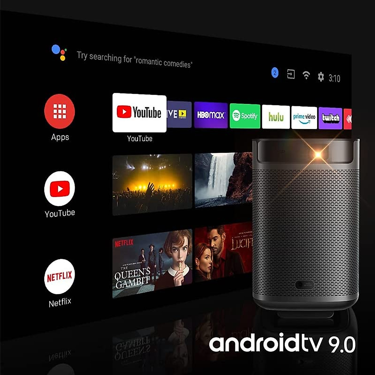 Mogo Pro Plus Screenless TV Pro + Portable Projector Auto Keystone 1080P HD Android 9.0 Smart Projectors 12400mAh Battery ( Color : MoGo Pro Plus )