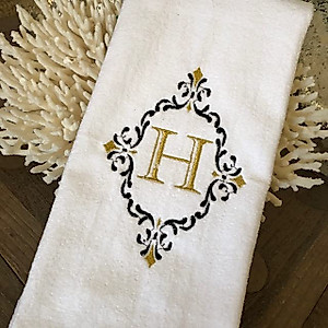 Monogram Hand Towel, Fleur De Lis,Scroll, Customized