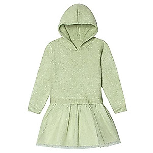 Gerber Baby and Toddler Girls Sweater Dress with Tulle Skirt, Green, 18 Months