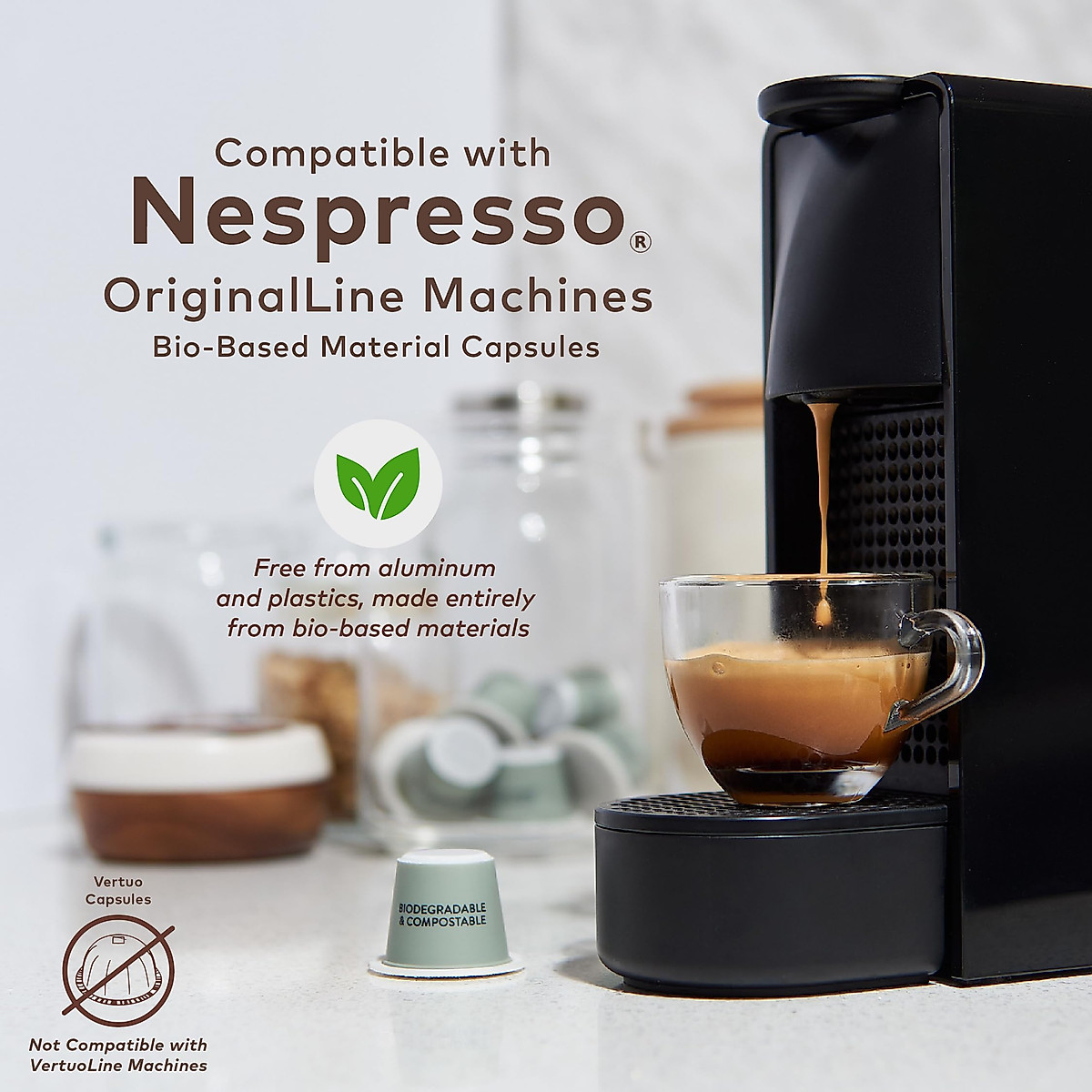 GRANA Nespresso Capsules, USDA Organic Coffee Caps Compatible with Nespresso Original Line Machines, 100% Arabica Single Source Clean Coffee, Compostable & Biodegradable Pods, 60 count, Variety Pack