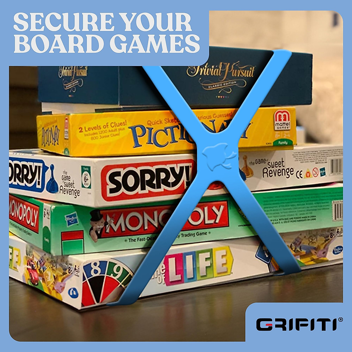 GRIFITI Band Joes X Cross Style 12" Assorted Color 10 Pack Big Strong Elastic Rubberbands Pressure Cooking, Office, Puzzles, Board Games Heat Cold UV Large Colorful Heavy Giant Silicone Rubber Bands