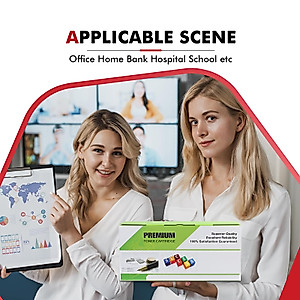 Toner Bank Compatible Toner Cartridge Replacement for Canon 054 054H CRG-054 Color ImageCLASS MF644Cdw MF642Cdw LBP622Cdw MF641Cw MF644 Printer Ink (Black Cyan Magenta Yellow, 4-Pack)