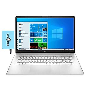 HP 17z-cp000 Home & Business Laptop (AMD Ryzen 5 5500U 6-Core, 32GB RAM, 512GB PCIe SSD + 1TB HDD, AMD Radeon, 17.3" Touch HD+ (1600x900), WiFi, Bluetooth, Webcam, Win 11 Pro) with Hub