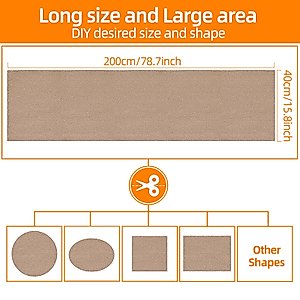 XUYEDOGLSH Cat Scratch Mat，Cat Scratch Carpet Trimmable Self-Adhesive Cat Scratch Pad,Decorative Cat Tree Shelf，Cat Wall，Cat Scratching Post,Cat Couch Protector 78.7"x15.8"