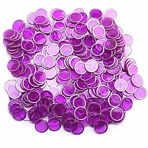 RBS 300 Purple Metal Inserted Bingo Chips - to Use with Magnetic Boards & Wands