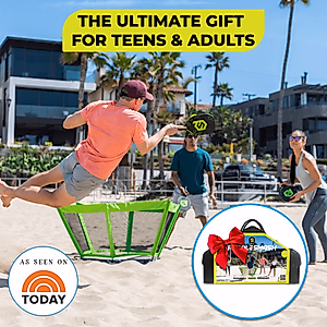 PaddleSmash – Pickleball Yard Games - As Seen on Shark Tank - Beach, Backyard, Lawn, Outdoor Games for Adults and Family – Easy Assembly - Includes 4 Pickball Paddles, 2 Balls & Case