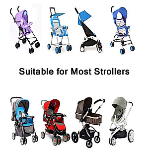 Strollers Net for Strollers Carriers Car Seats Cradles, Large, Elastic, Breathable Lasting Infant Insect Shield Netting (White)