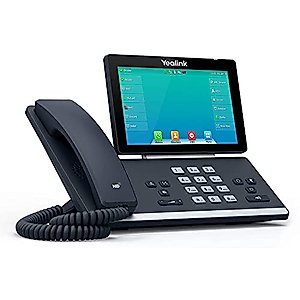 Yealink T57W IP Phone, 16 VoIP Accounts. 7-Inch Adjustable Color Touch Screen. USB 2.0, 802.11ac Wi-Fi, Dual-Port Gigabit Ethernet, 802.3af PoE, Power Adapter Not Included (SIP-T57W)