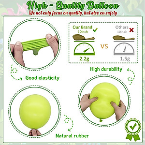 Dinosaur Birthday Party Decorations, 126Pcs Dinosaur Green Blue Orange Balloons Garland Arch Kit Happy Birthday Dino Foil Balloons Curtain for Boys Kids Jungle Safari Dino Themed Party Baby Shower