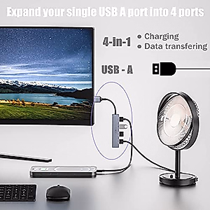 USB 3.0 Hub Splitter, TargetGo 4-Port USB Extender Ultra-Slim Data Hub Suitable for Computer or Laptop, Extend More USB A Devices Like Mouse, Keyboard, Flash Drive, Mobile HDD, Microphone and More.