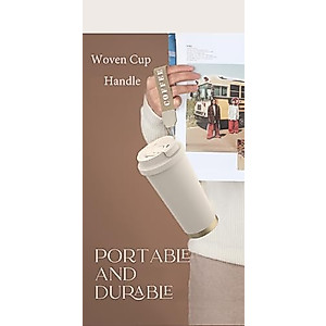 Stay Cool and Stylish with our Stainless Steel Iced Coffee Cup - 17.9oz, White -Ceramic Inner Lining Includes Lid and Straw!