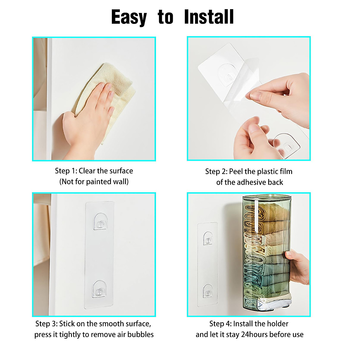 Grocery Plastic Bag Dispenser Holder, Sock Underwear Organizer Wall Mount Multifunctional Bag Saver Kitchen Small Storage Holder for Storing Socks Ties Plastic Bag