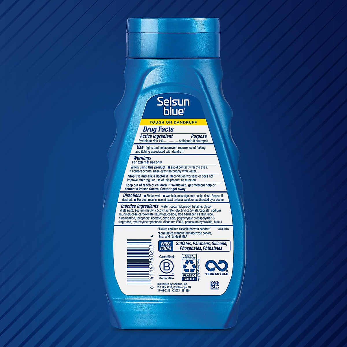 Selsun Blue Itchy Dry Scalp Anti-Dandruff Shampoo, 11 fl. oz., Extra-Hydrating Formula, Pyrithione Zinc 1%