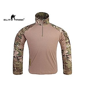 Elite Tribe Airsoft bdu Tactical Uniform Combat Gen3 Suit Shirt Pants (Multicam, Medium)