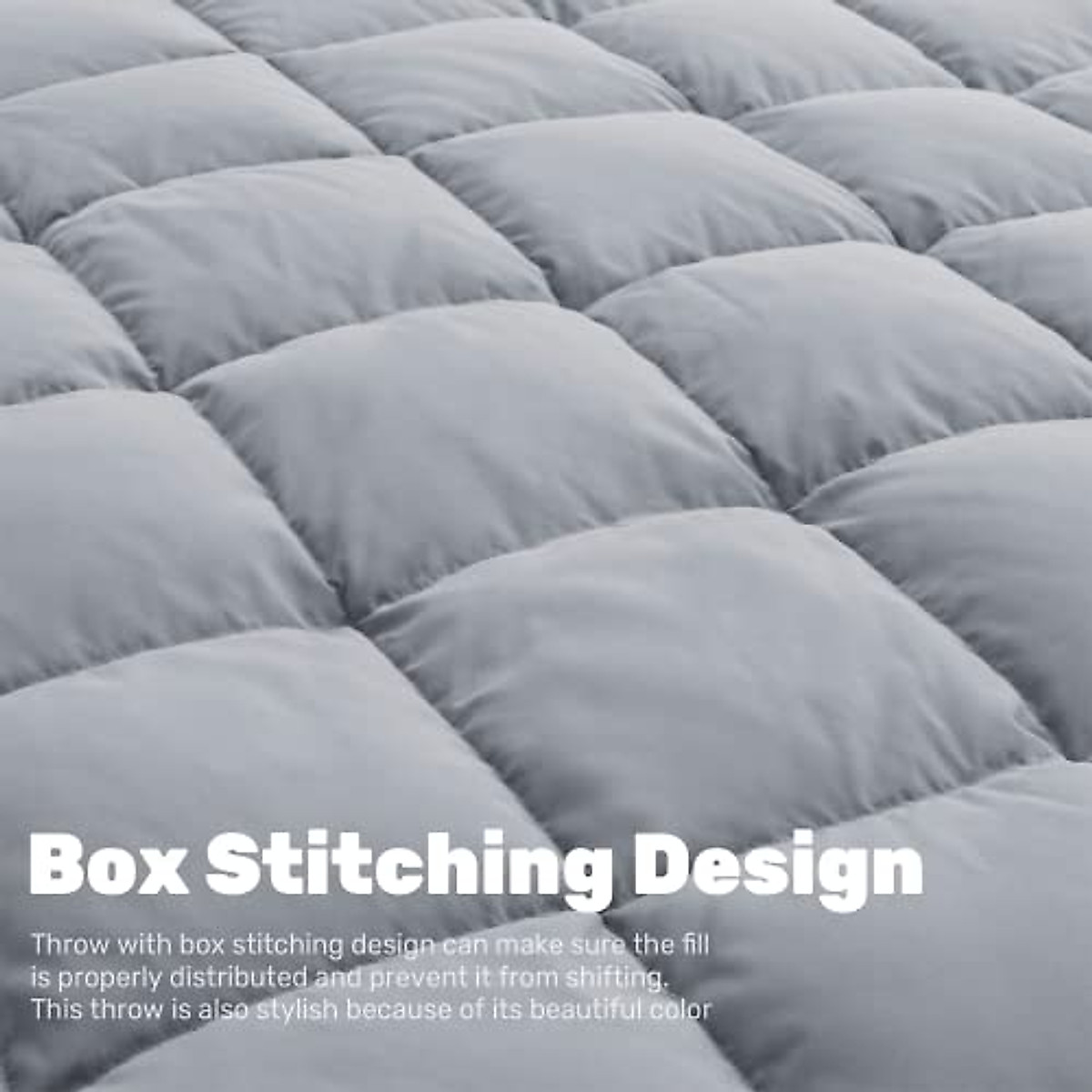 Peace nest Down Throw Blankets for Couch 50x70” Down Blanket for Indoor and Outdoor Throw Blanket use Soft Lightweight Throw Blanket Alloy Gray