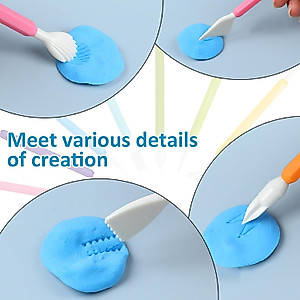 LINPHCEY 9PCS Clay Sculpting Tools Kit - Easy to Use Double-Ended Polymer & Pottery Carving Set with Comfortable Grip Tools for Clay Sculpey & Modeling Clay Ideal for Kids and Adults