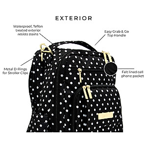 JuJuBe Be Right Back Unisex Travel Backpack, Diaper Bag with Memory Foam Changing Pad, Be Fashionably Organized Anywhere