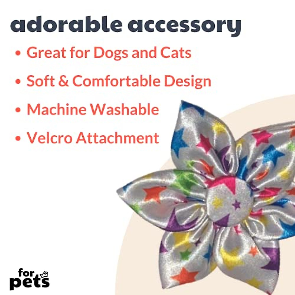 H&K Pet Pinwheel | Superstar (Small) | Birthday Velcro Collar Accessory for Dogs/Cats | Fun Pet Pinwheel Collar Attachment | Cute, Comfortable Pet Accessory