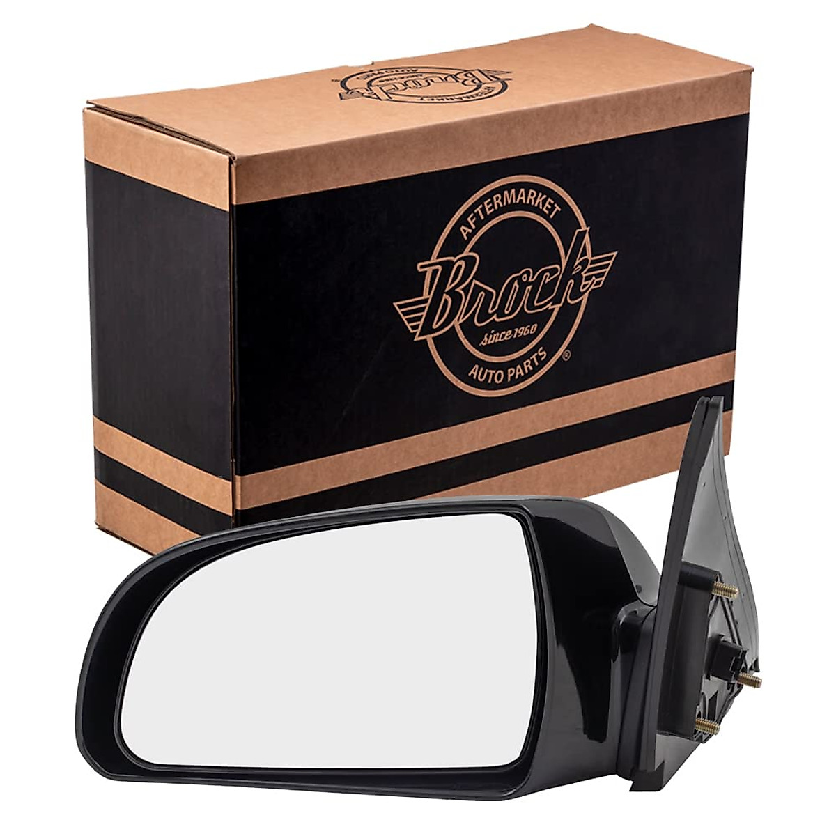 Brock Aftermarket Replacement Driver Left Power Mirror Paint to Match Black With Heat Compatible With 2006-2010 Hyundai Sonata