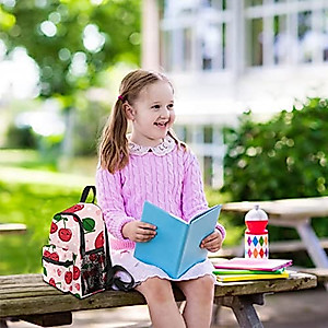 ZGONOHYE Girls Cute Mini Backpack Funny Cute Cherry Pattern Heart Small Backpack Purse for Women School Bag for Girls Boys