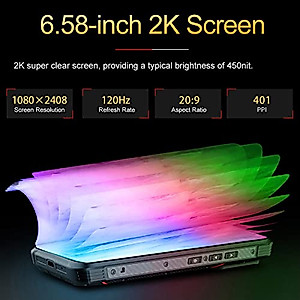 CONQUEST 5G Rugged Smartphone, S23 Unlocked Cell Phone with PTT Button, Android 12, 6.58'' Screen, 12GB+256GB, 10000mAh Battery, 108MP Main Cam, Dual SIM, NFC (Red-DMR)