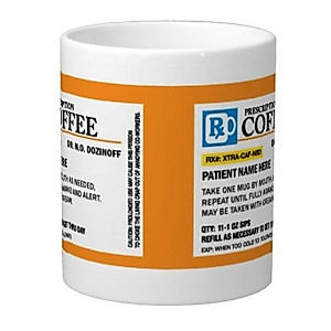 4CInk - Personalized Prescription Coffee Mug - Personalize it with a custom Name, Great for Birthdays, Holidays, Office Gift, Stocking Stuffer, Gag Gift for Doctor, Nurses, Pharmacists