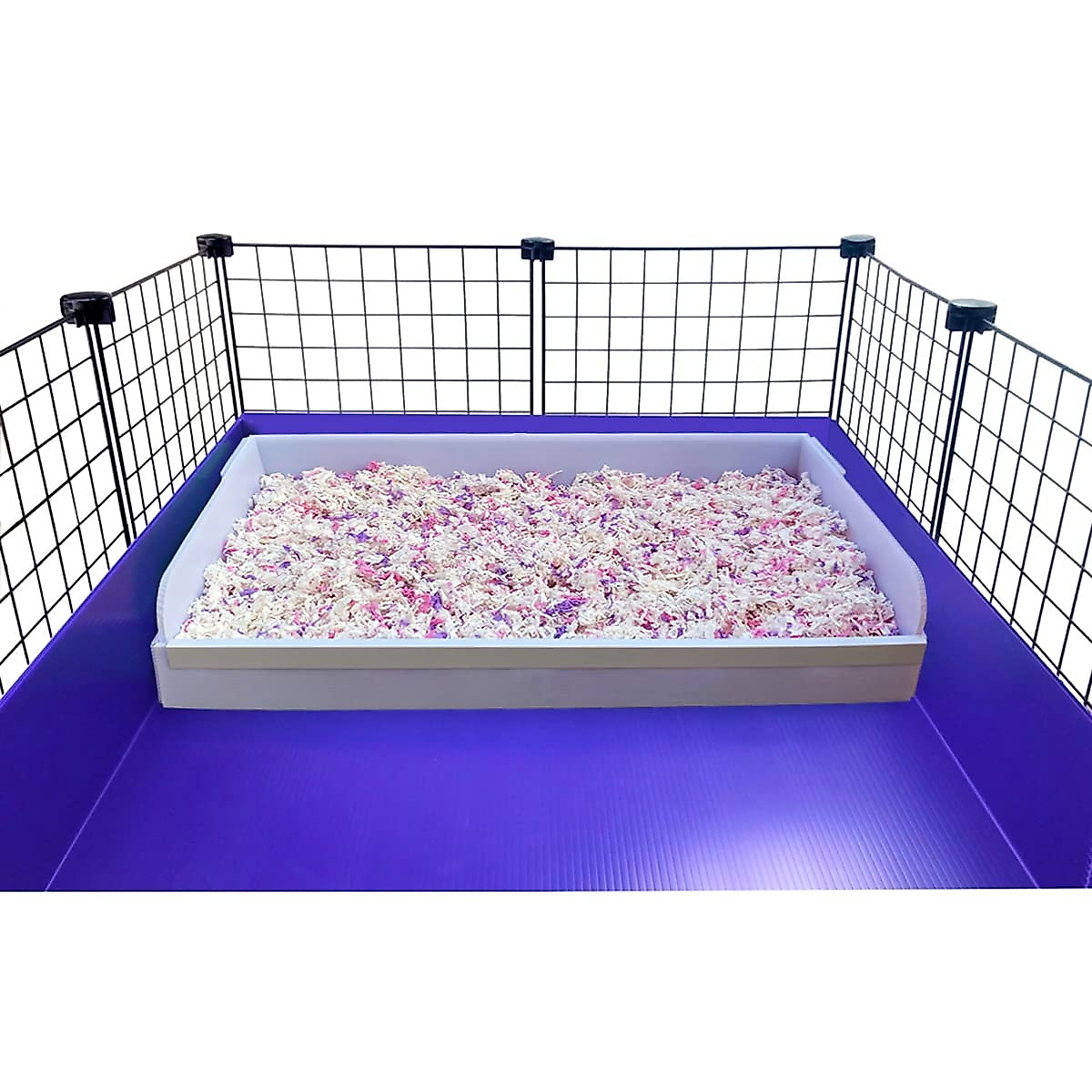 pcprbfk Guinea Pig Litter Box for All C&C and Midwest Cages,Guinea Pig Kitchen Area Keep The Pig Cage Clean and Tidy