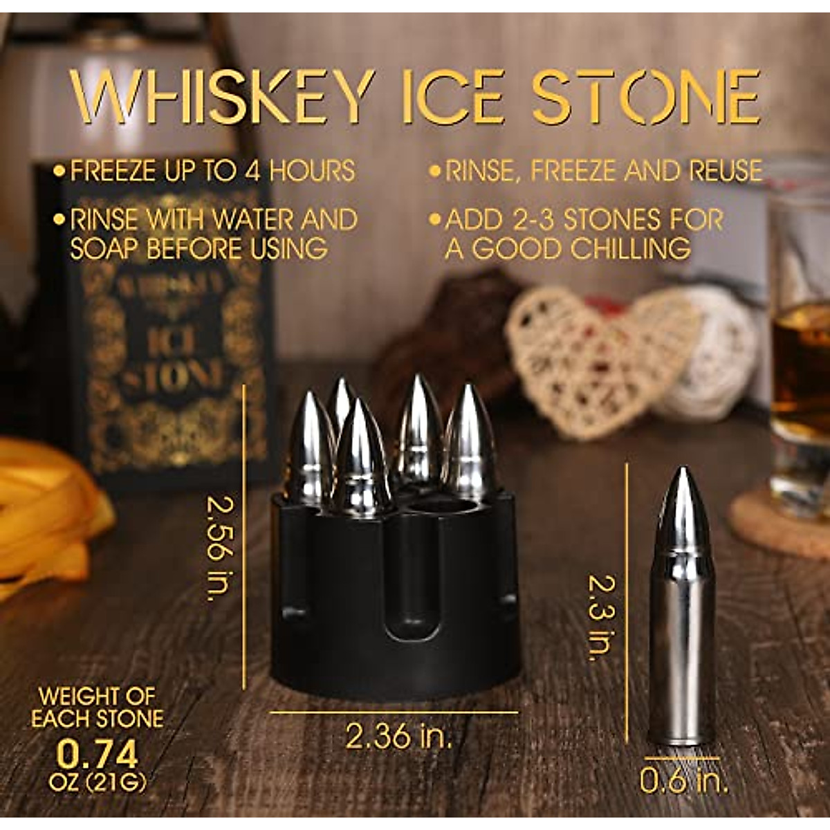 Gifts for Men Him Dad Christmas Stocking Stuffers,Whiskey Stones Gifts,Anniversary Birthday Drinking Gifts Ideas for Him Boyfriend Husband Papa Brother,Bourbon Gifts for Men,Groomsmen Gifts