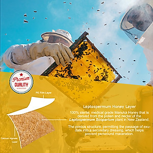 MarvellHealth Calcium Alginate Dressing & Honey Calcium Alginate Dressing, Soft & Conformable