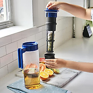 Takeya Premium Quality Iced Tea Maker Made in The USA, BPA Free, 2 qt, Blueberry