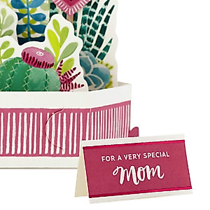 Hallmark Pop Up Birthday Card for Mom (Displayable Succulents and Flowers)