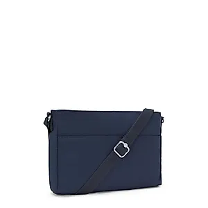 Kipling womens Women's New Angie Handbag, Lightweight Bag, Nylon Travel Crossbody Bag, Blue Bleu 2, 10.5 L X 8 H X 2 D US
