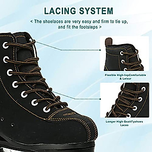 jessie High-Top Roller Skates for Men Women Outdoor and Indoor Roller Skates for Beginner Classic Four-Wheel Roller Skate with Shoes Bag