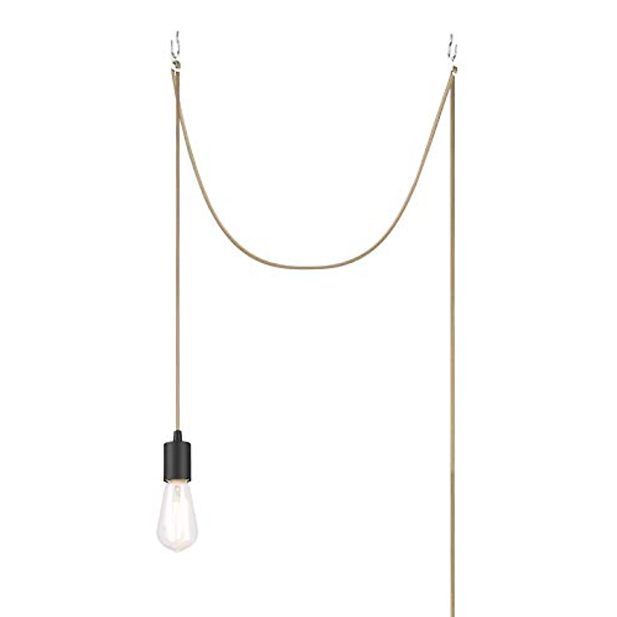 WISBEAM Plug in Pendant Lighting, Hanging Light Kits with ON/Off Switch, 15 Feets Cord, Bulbs Not Included, 1-Pack