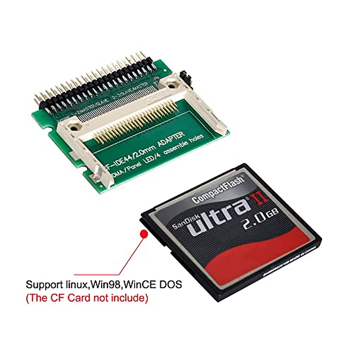 chenyang CF Compact Flash Merory Card to 2.5" 44Pin IDE Hard Disk Drive HDD SSD Adapter for Laptop